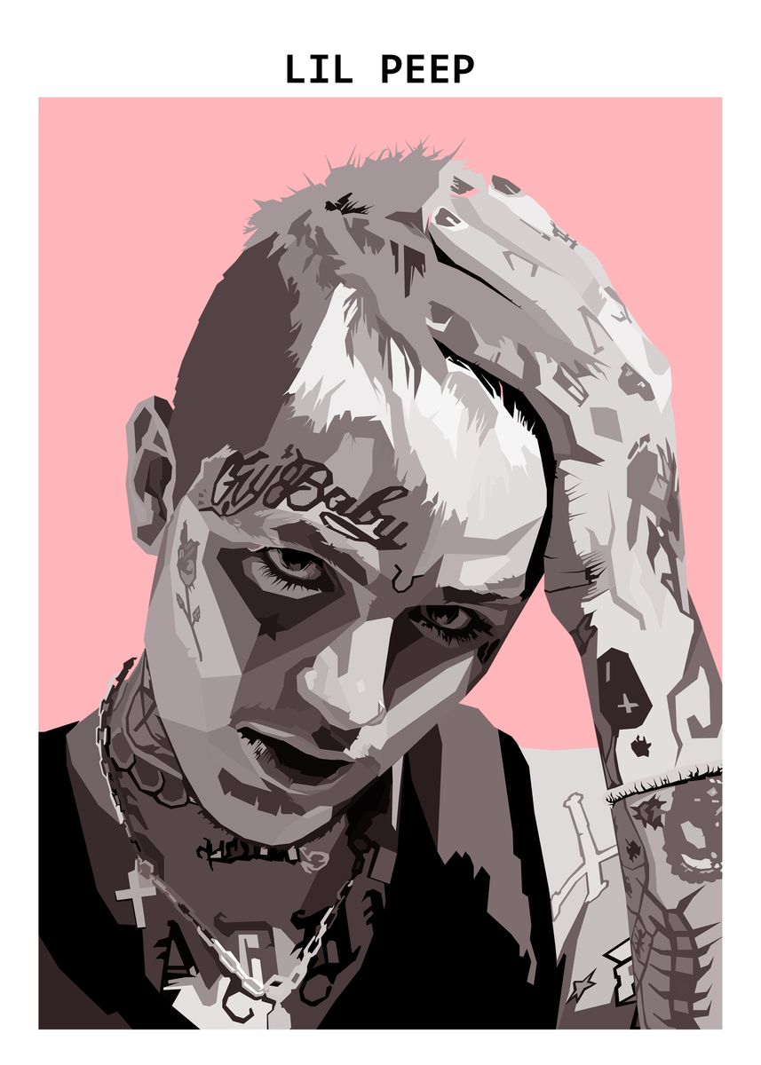 'Lil Peep Musician Rapper' Poster, picture, metal print, paint by ...