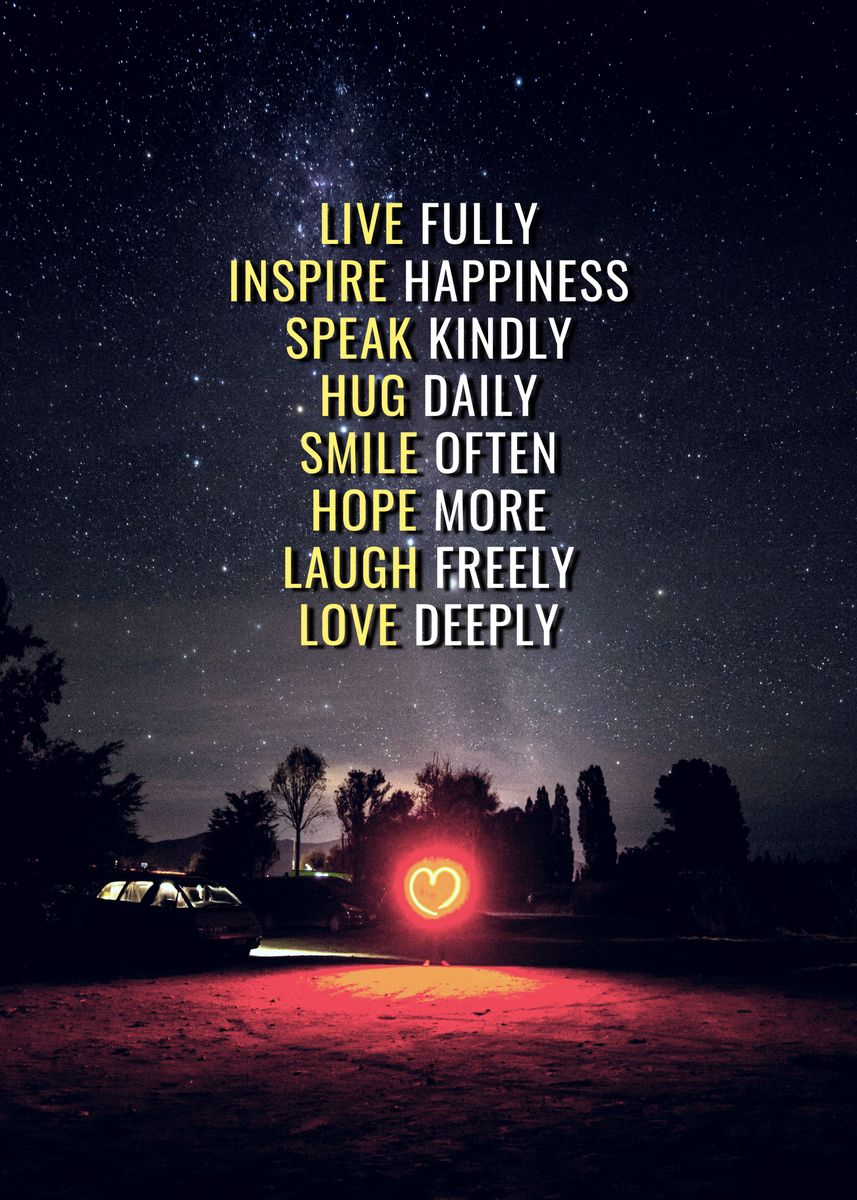 'Live life to the Fullest' Poster by Millionaire Quotes | Displate