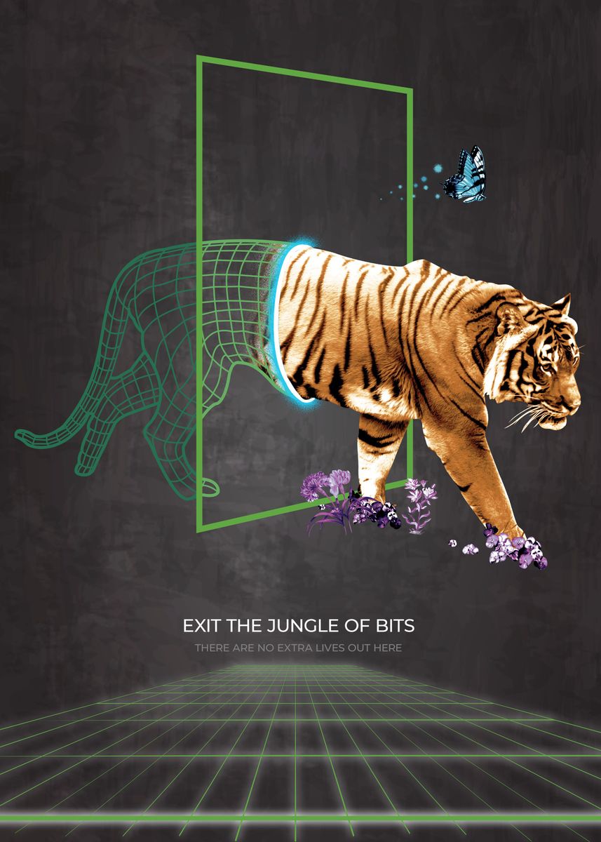 'Cyber Tiger' Poster by StonerPlates | Displate