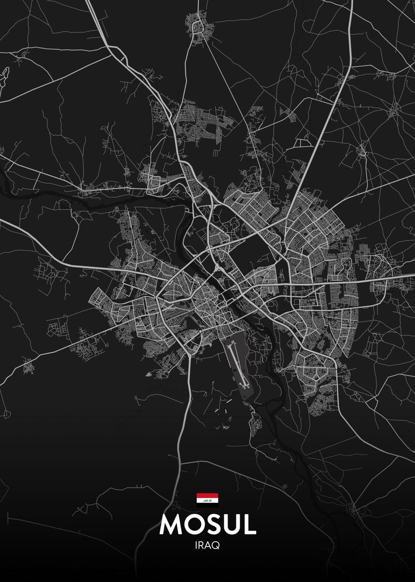 'Mosul IQ' Poster, picture, metal print, paint by IMR Designs | Displate