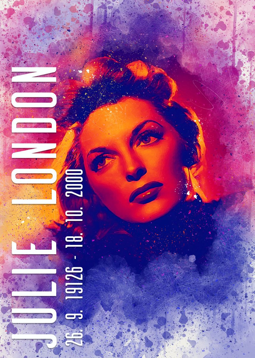 'Julie London' Poster, picture, metal print, paint by Petra ...