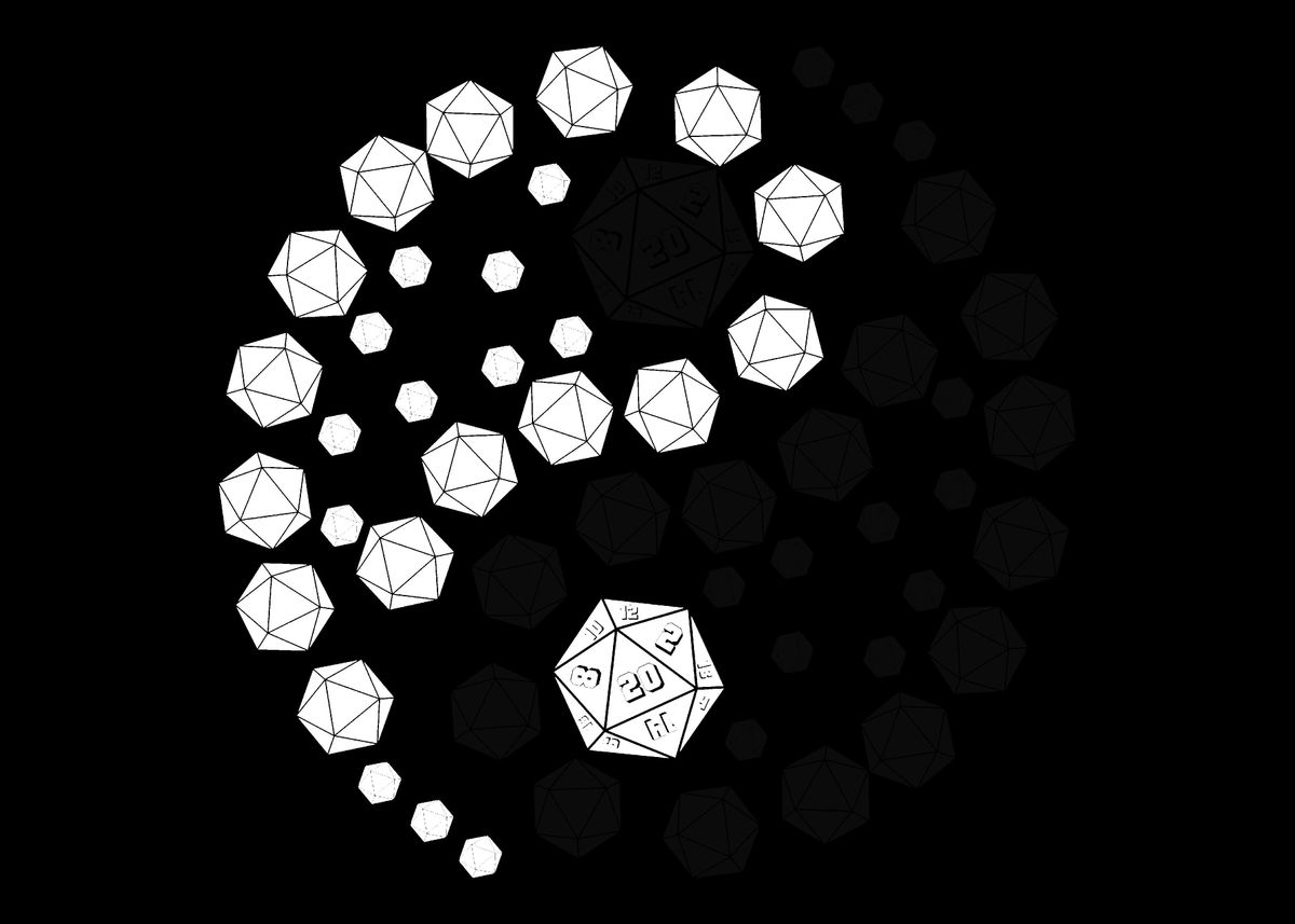 'DND Yin Yang Geek and Nerd' Poster by Powdertoastman | Displate