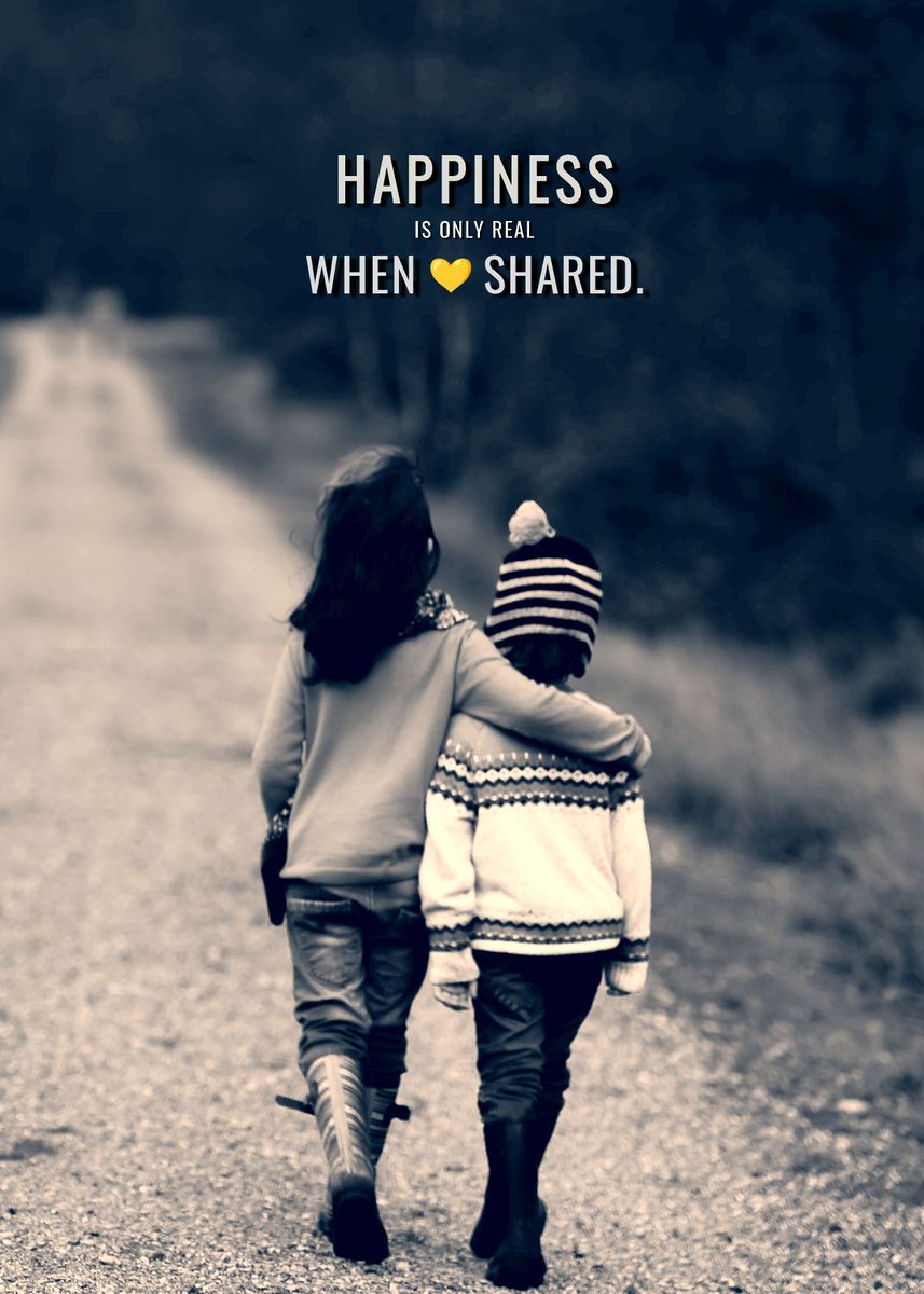 'Share the Happiness' Poster, picture, metal print, paint by ...