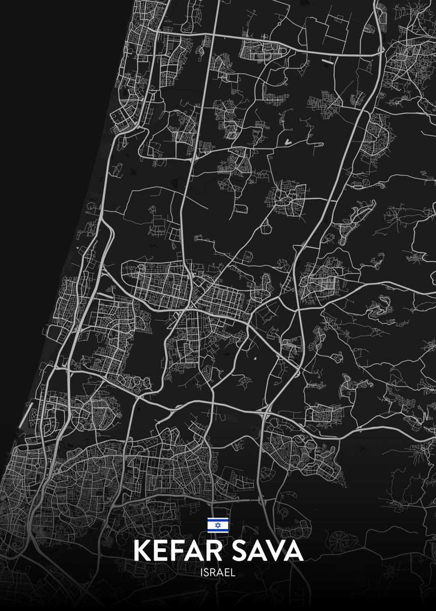 'Kefar Sava IL' Poster, picture, metal print, paint by IMR Designs ...