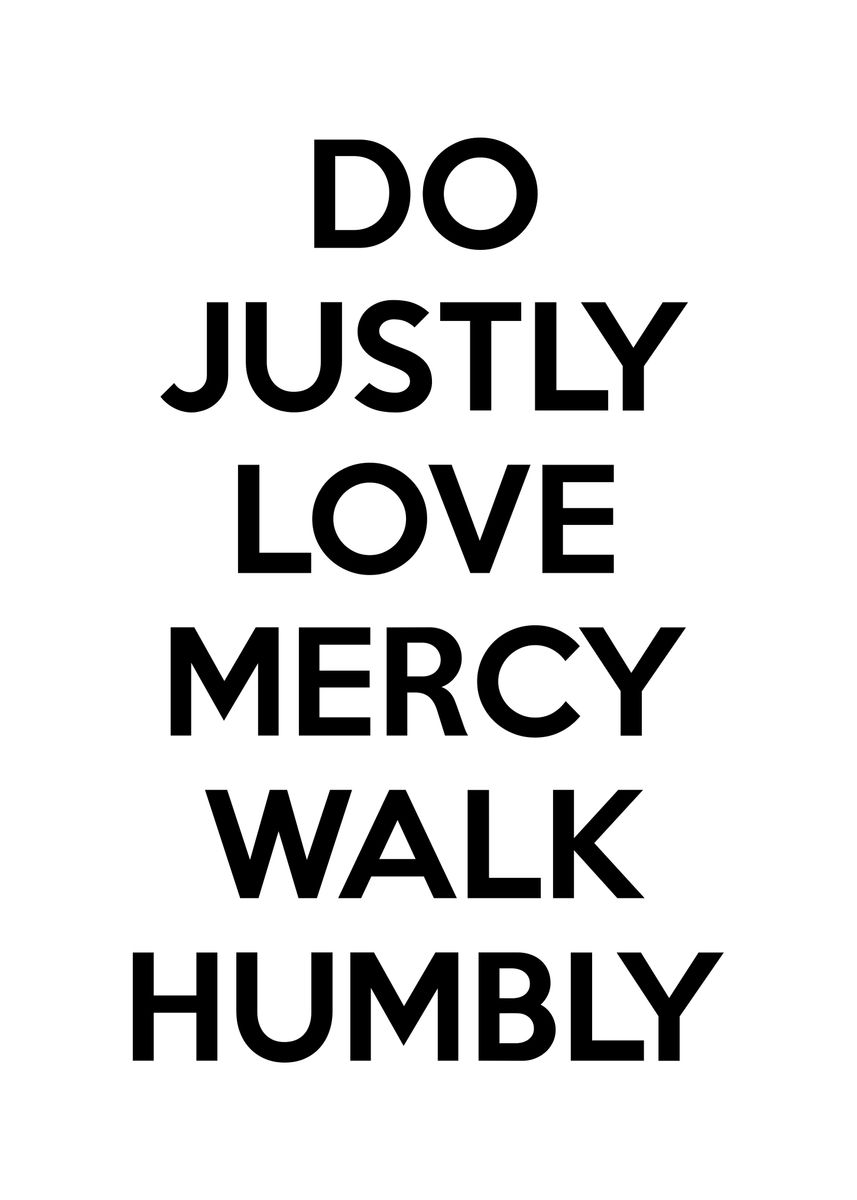 'Walk Humbly' Poster, picture, metal print, paint by ABConcepts | Displate