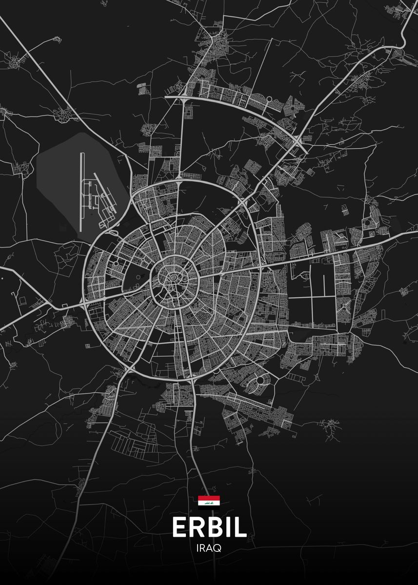 'Erbil IQ' Poster, picture, metal print, paint by IMR Designs | Displate