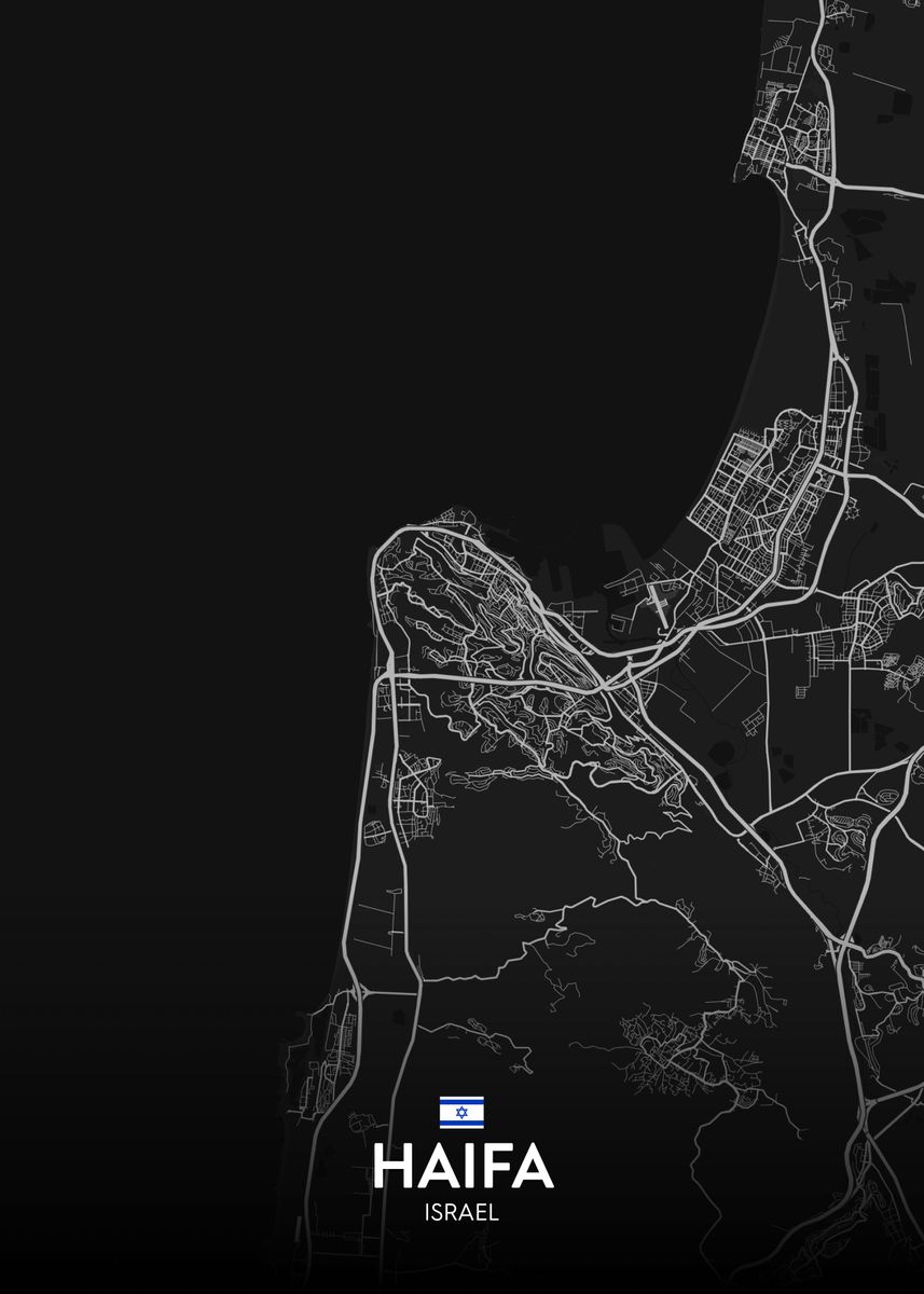 'Haifa IL' Poster, picture, metal print, paint by IMR Designs | Displate