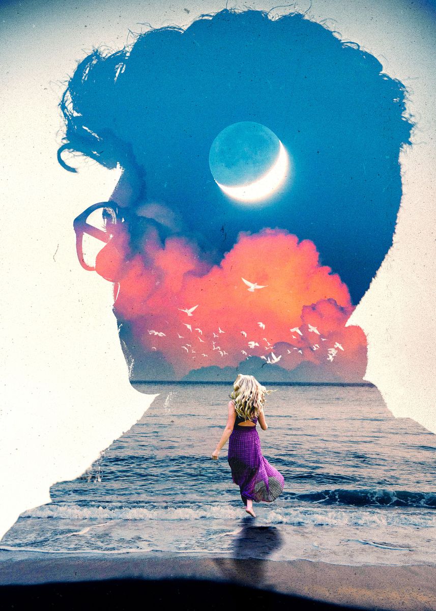 'Moon Chaser' Poster by seam less | Displate