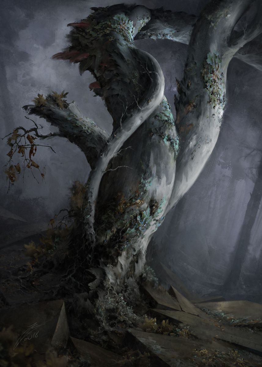 'Pale Forest' Poster, picture, metal print, paint by Julian | Displate