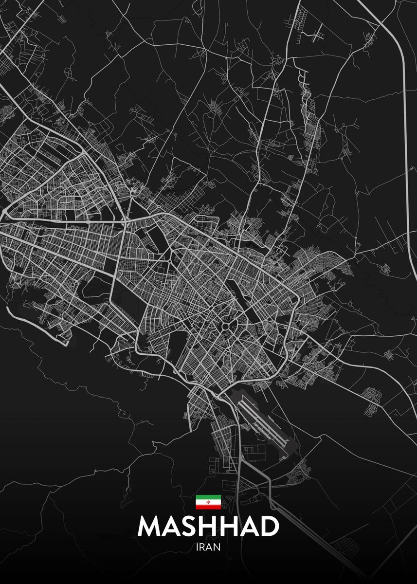 'Mashhad IR' Poster, picture, metal print, paint by IMR Designs | Displate