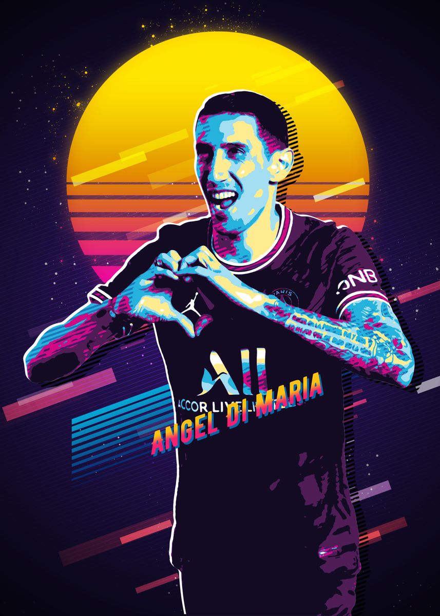 'Angel Di Maria' Poster, picture, metal print, paint by Trending ...