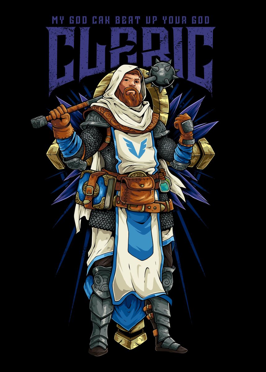 'Cleric My God' Poster, picture, metal print, paint by B Cubed Designs ...