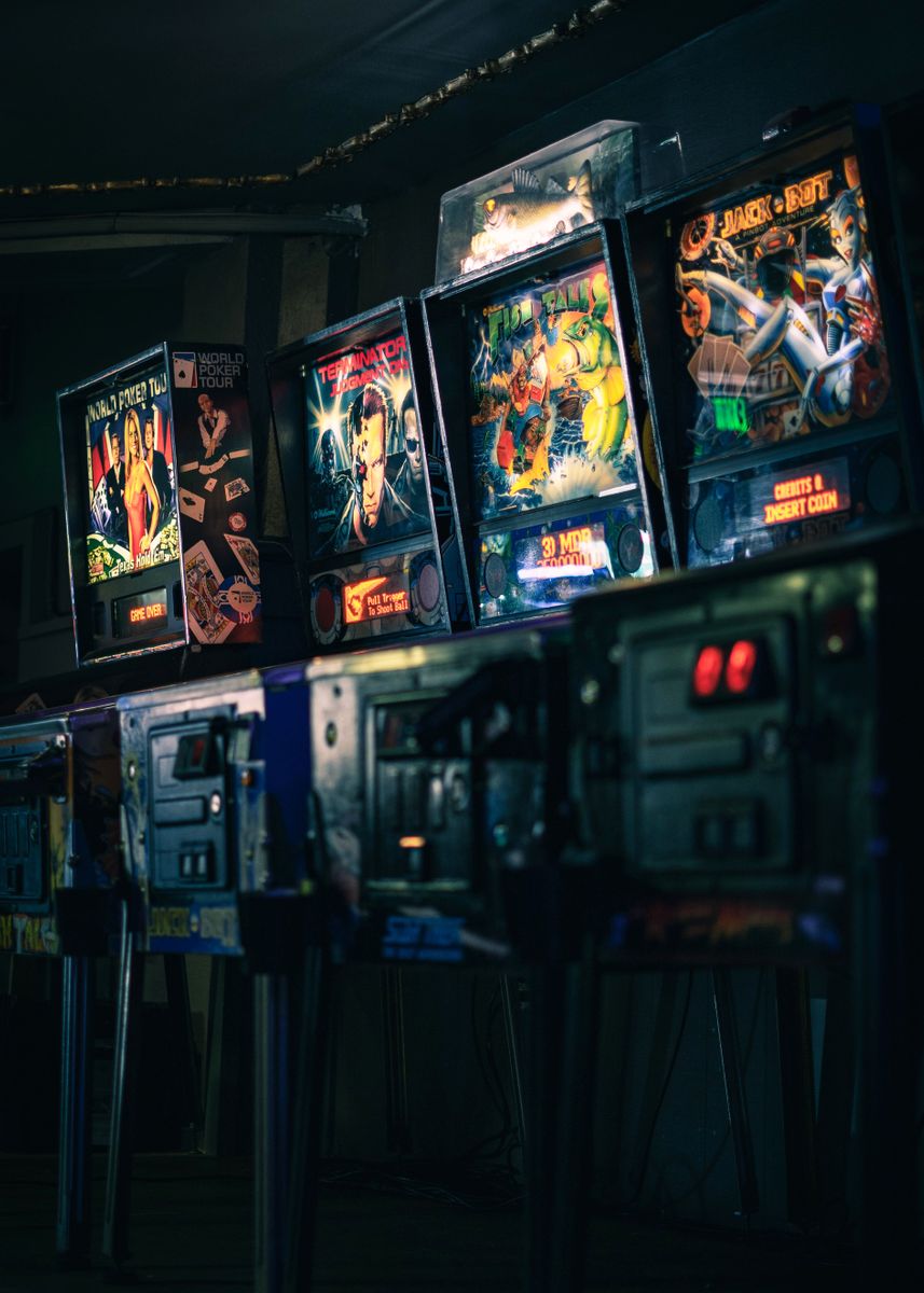 'Old Arcade' Poster, picture, metal print, paint by Aiden Tells | Displate