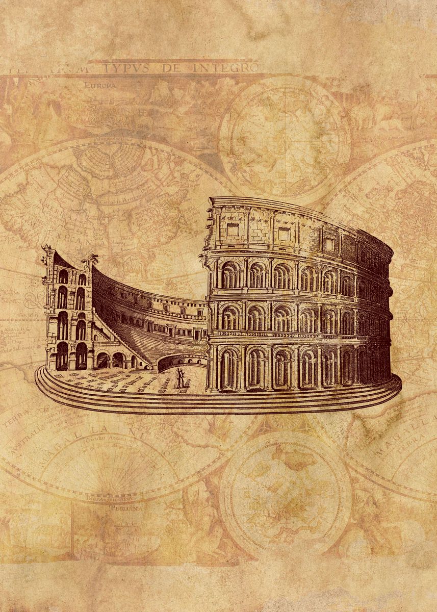'The Colosseum Wall Decor' Poster, picture, metal print, paint by ...