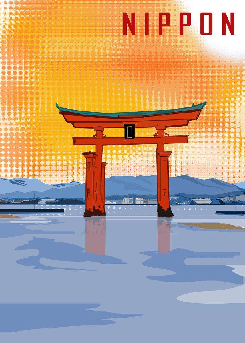 'Nippon' Poster, picture, metal print, paint by Nandita Basu | Displate