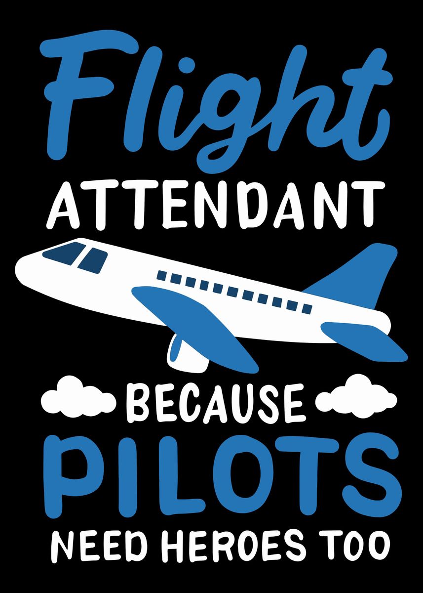 'Flight Attendant' Poster, picture, metal print, paint by Teweteel ...
