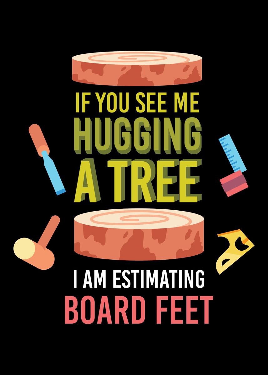 'Hugging A Tree' Poster, picture, metal print, paint by Teweteel | Displate