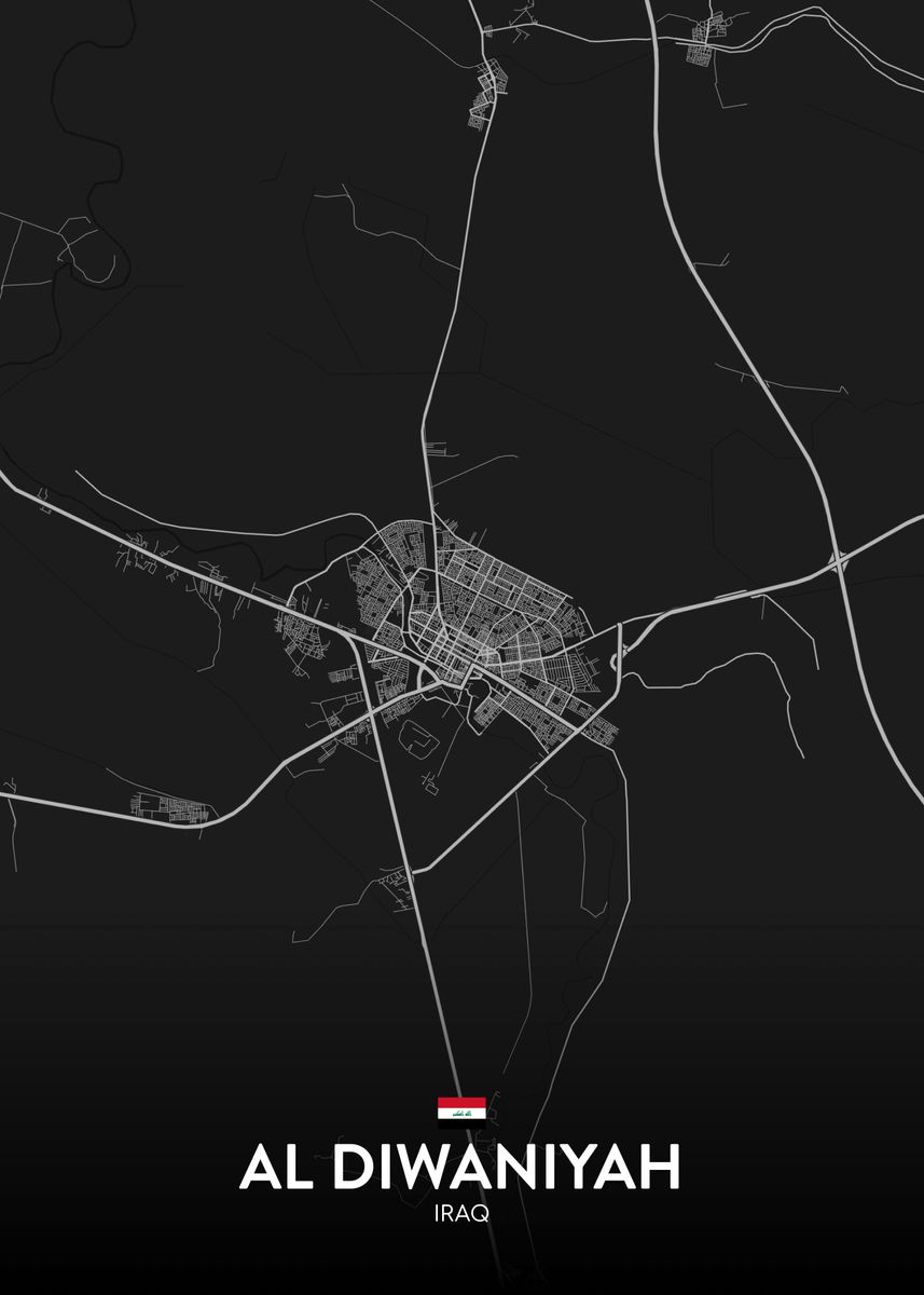 'Al Diwaniyah IQ' Poster, picture, metal print, paint by IMR Designs ...