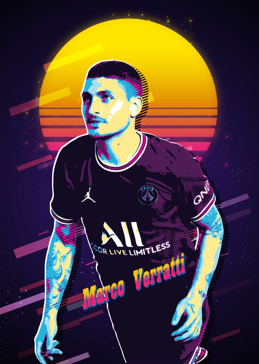'Marco Verratti' Poster, picture, metal print, paint by Trending ...