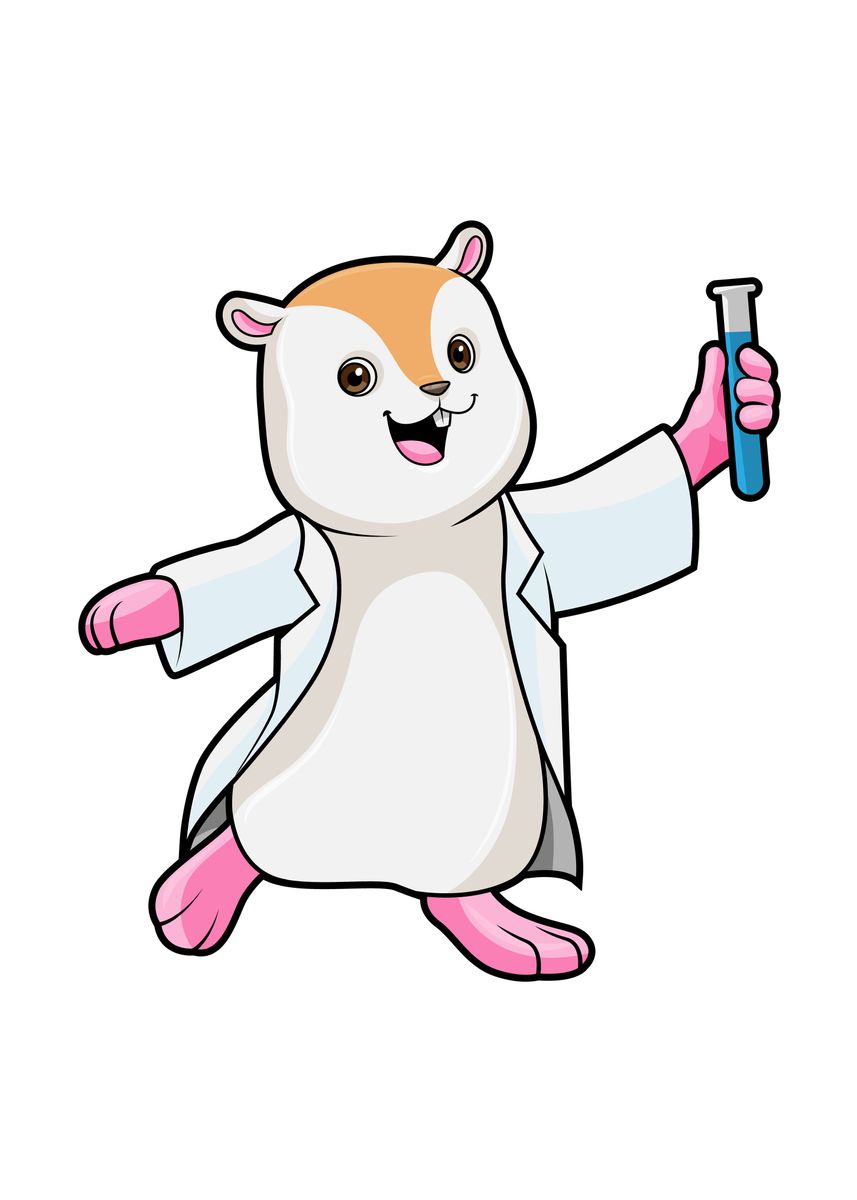 'Hamster Scientist ' Poster, picture, metal print, paint by Markus ...