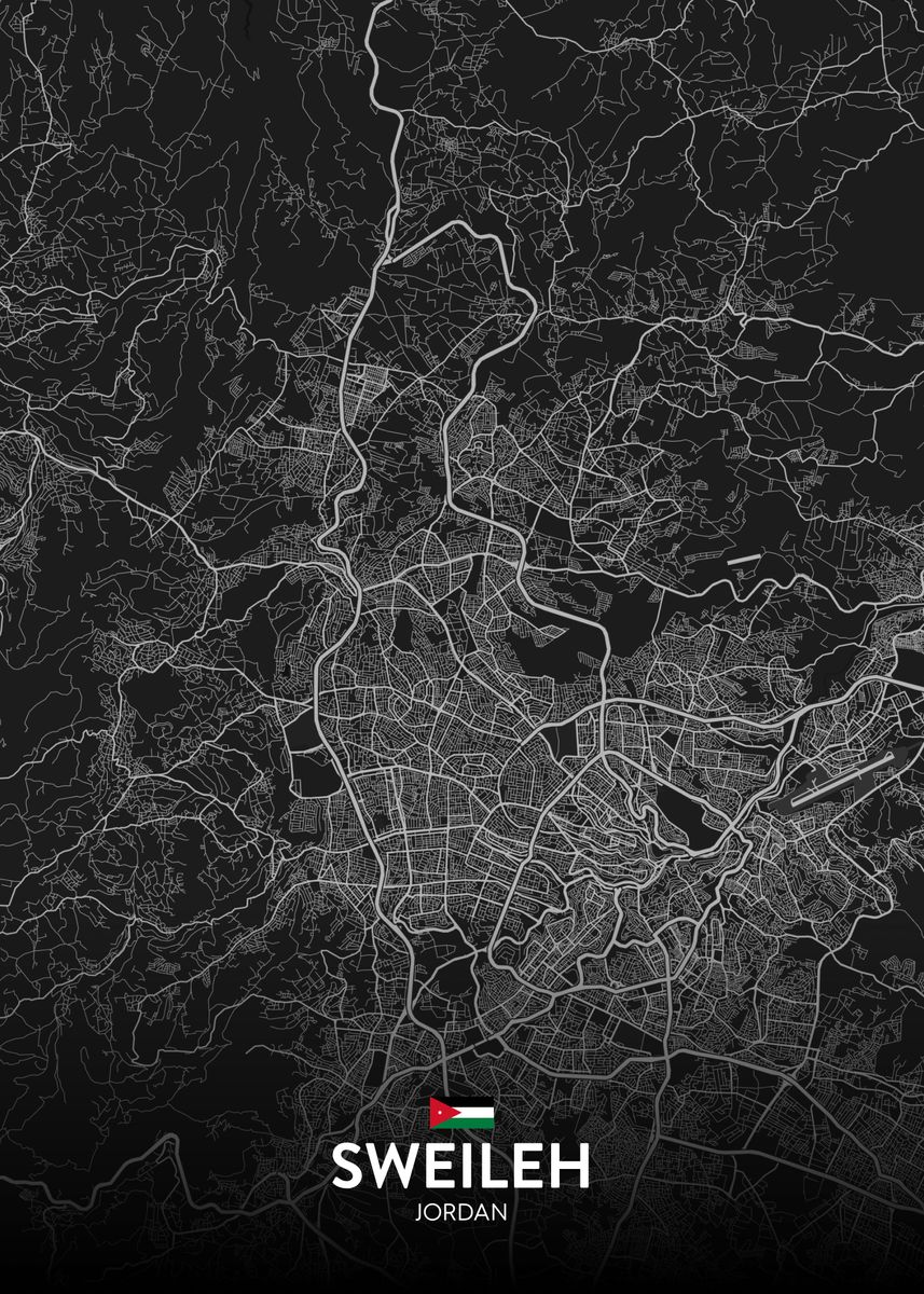 'Sweileh JO' Poster, picture, metal print, paint by IMR Designs | Displate