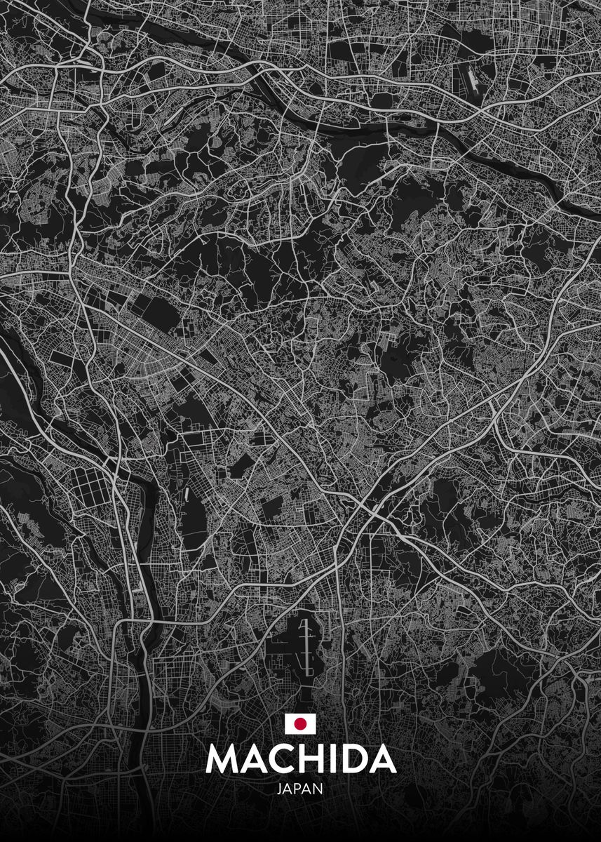 'Machida JP' Poster, picture, metal print, paint by IMR Designs | Displate