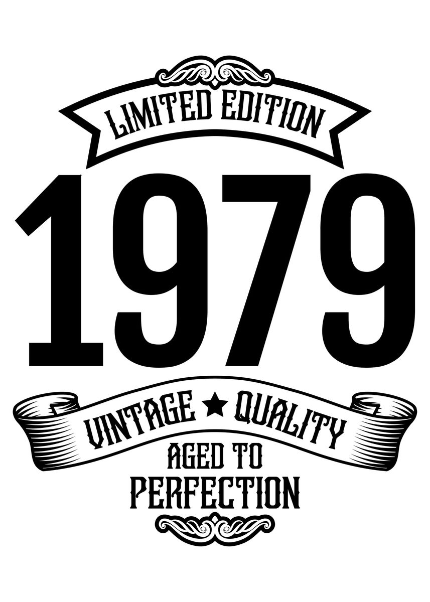 'Vintage 1979 Limited ' Poster, picture, metal print, paint by Max Ronn ...