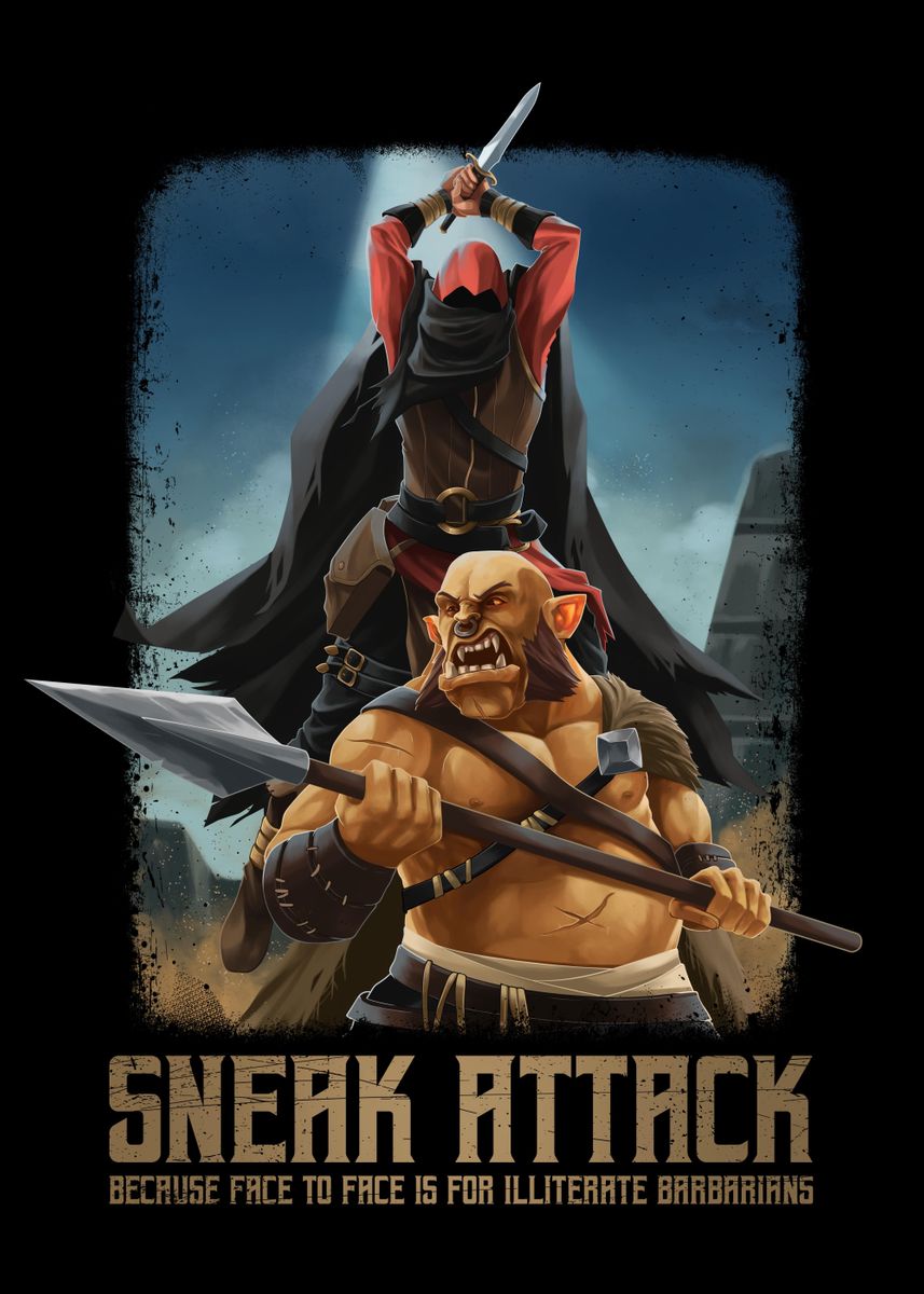 'Rogue Sneak Attack' Poster, picture, metal print, paint by B Cubed ...