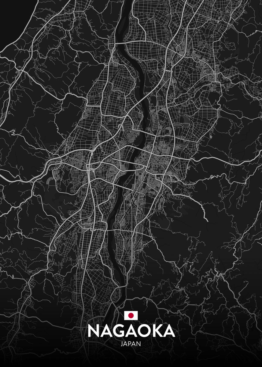 'Nagaoka JP' Poster, picture, metal print, paint by IMR Designs | Displate