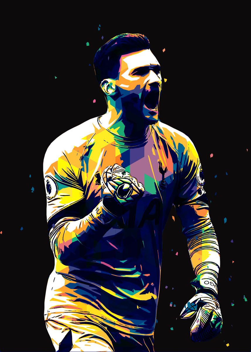 'Hugo Lloris' Poster, picture, metal print, paint by HildaWarren Studio ...