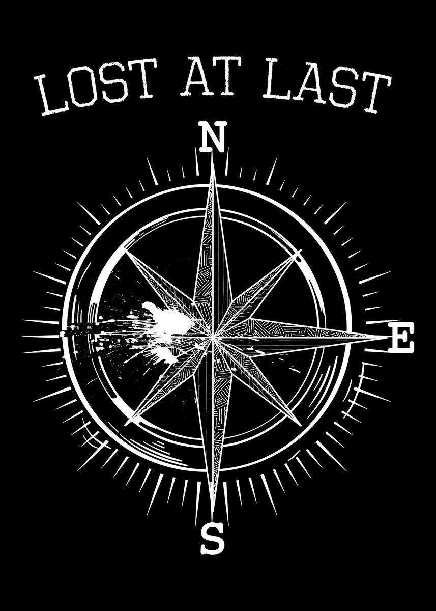 'Broken Compass Camping' Poster, picture, metal print, paint by ...