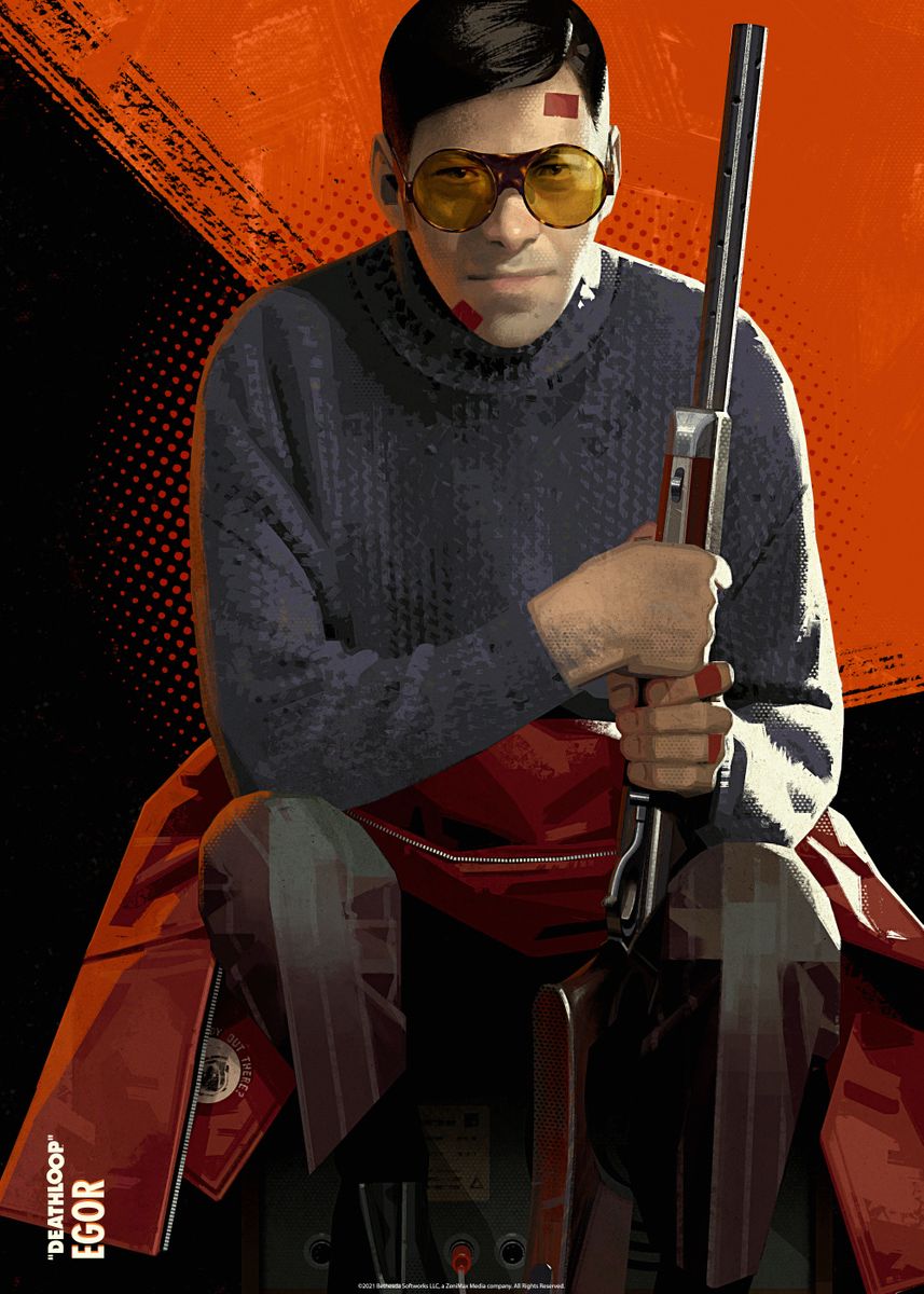 'Deathloop Egor' Poster, picture, metal print, paint by Deathloop ...