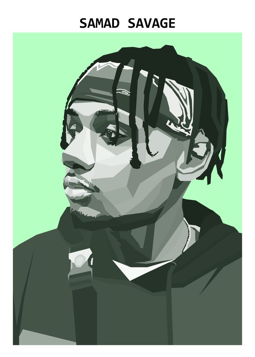 'Samad Savage Rapper' Poster, picture, metal print, paint by NGUYEN ...