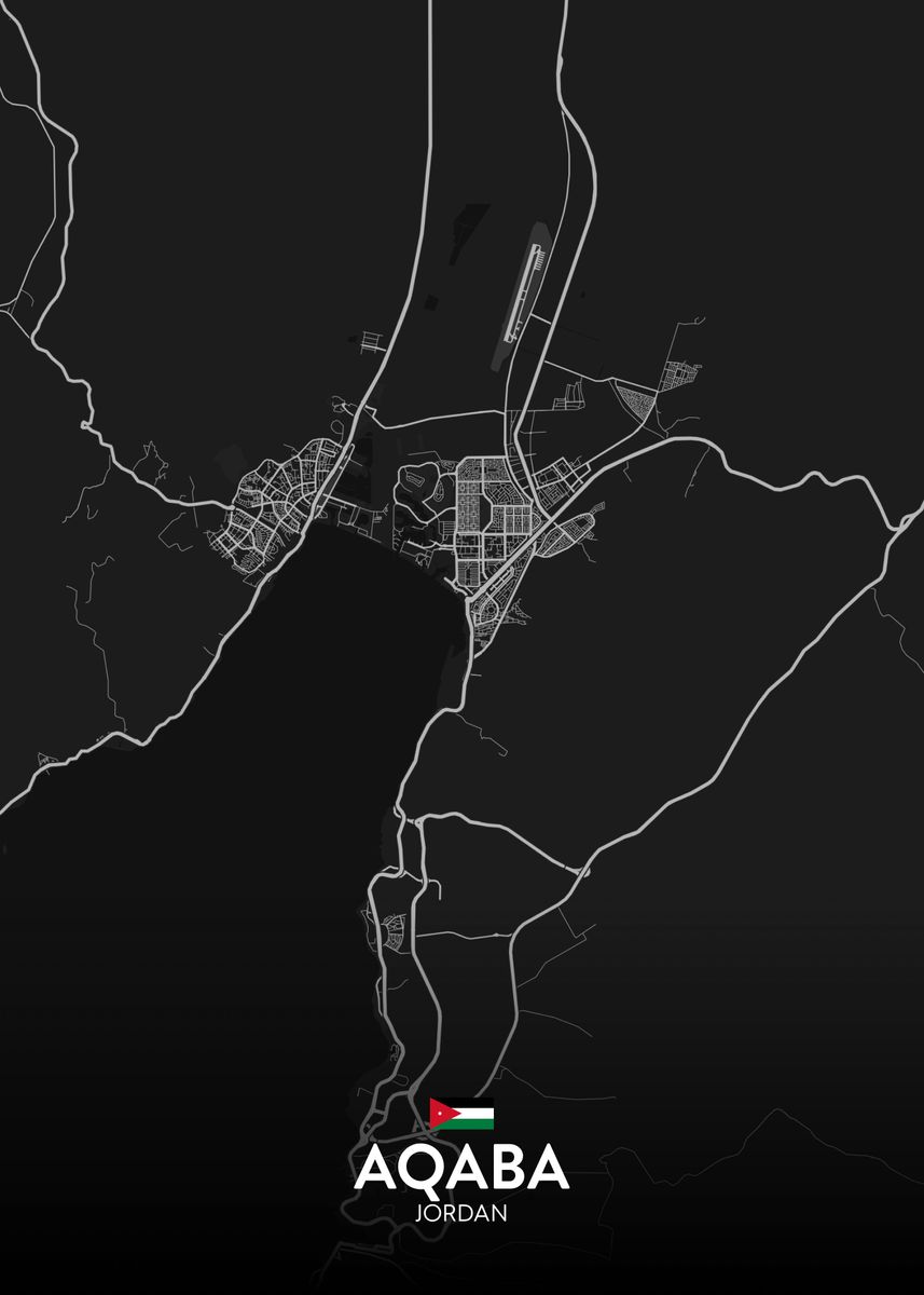 'Aqaba JO' Poster, picture, metal print, paint by IMR Designs | Displate