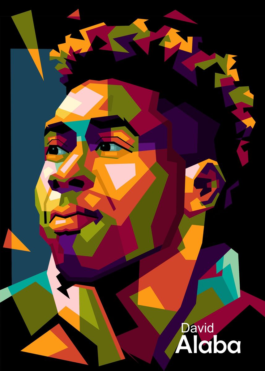 'Alaba in wpap popart' Poster, picture, metal print, paint by AMIRUDIN 06 | Displate