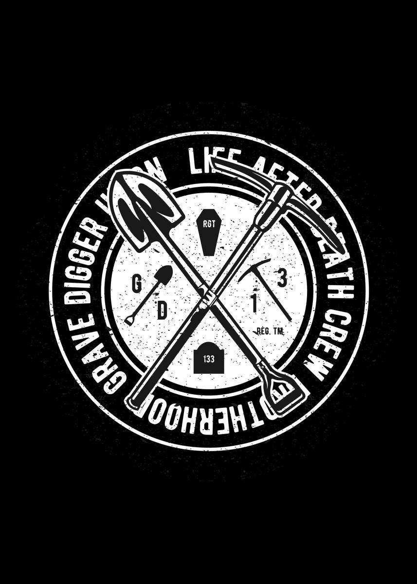 'Grave Digger' Poster, picture, metal print, paint by thetshirtshop2020 ...