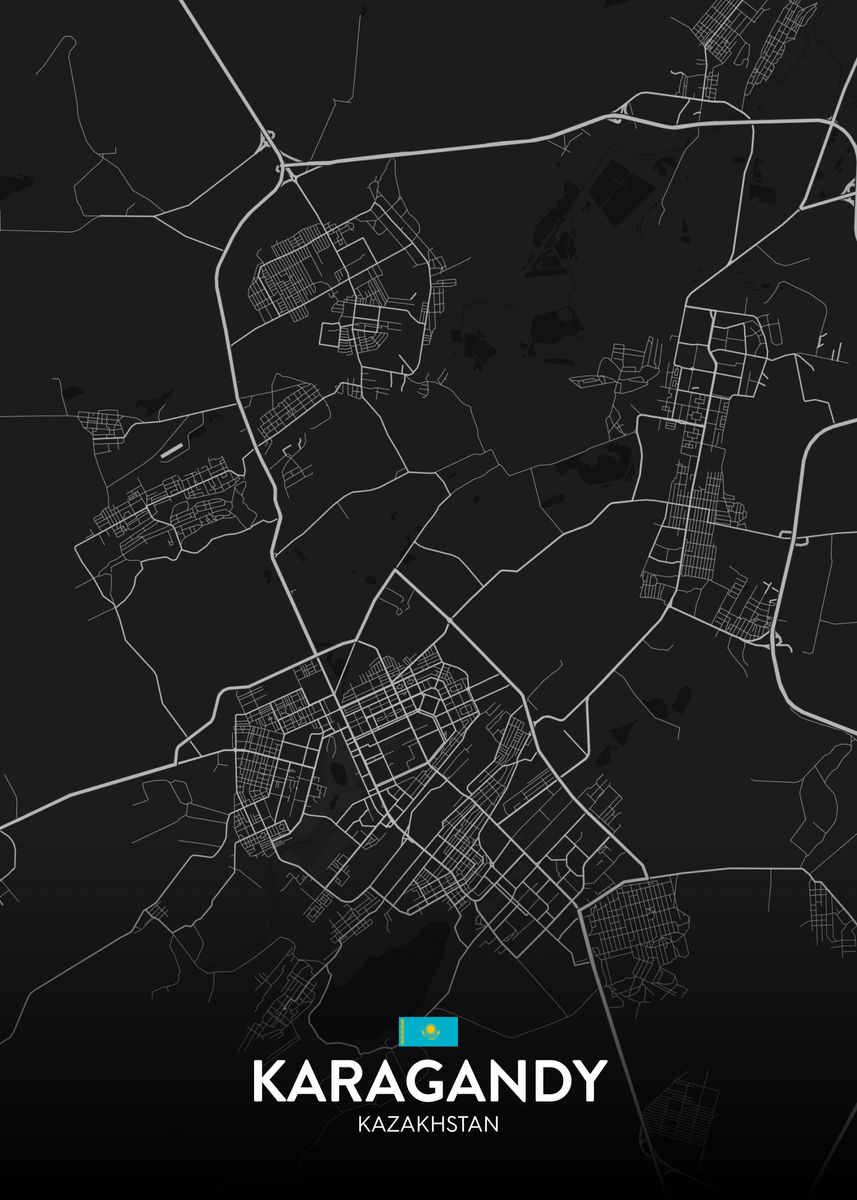 'Karagandy KZ' Poster, picture, metal print, paint by IMR Designs ...