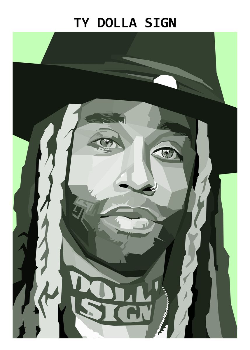 'Ty Dolla Sign Rapper' Poster, picture, metal print, paint by NGUYEN ...