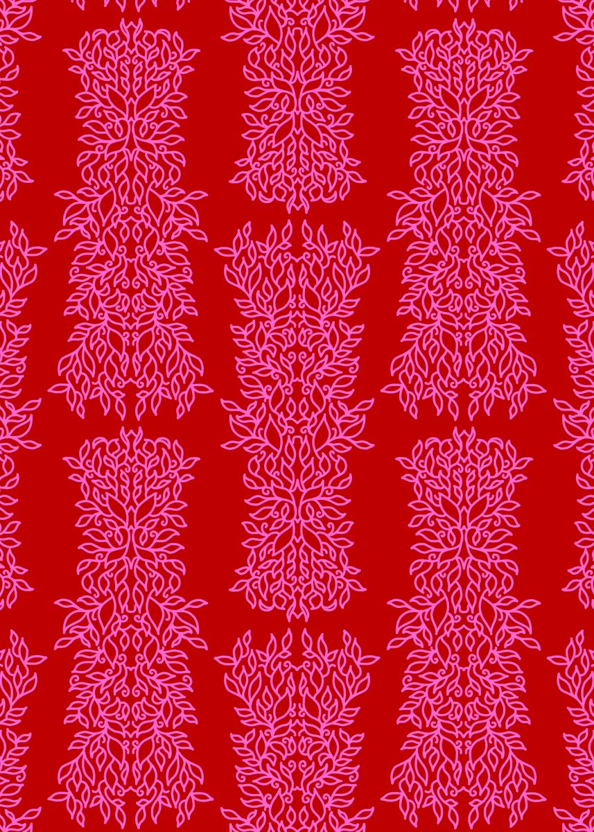 'Symmetry line art leaves' Poster by CiniArt | Displate