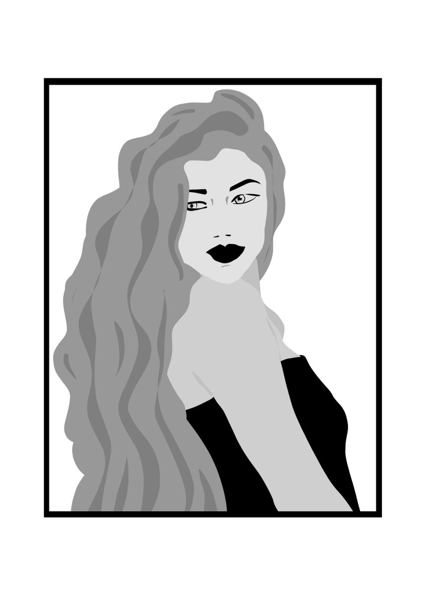 'The Look' Poster, picture, metal print, paint by Maya Mey Aroyo | Displate