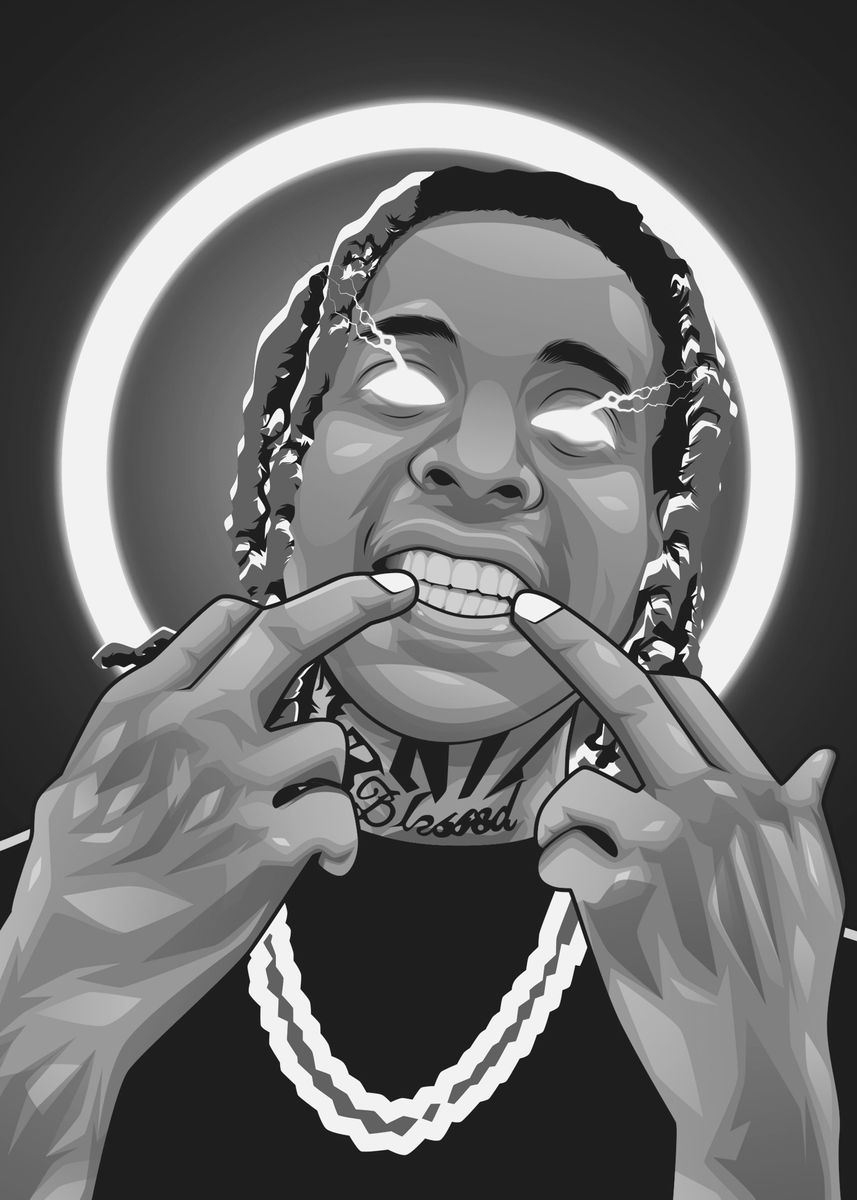 'Lil Durk Bnw' Poster, picture, metal print, paint by Colorize Studio ...