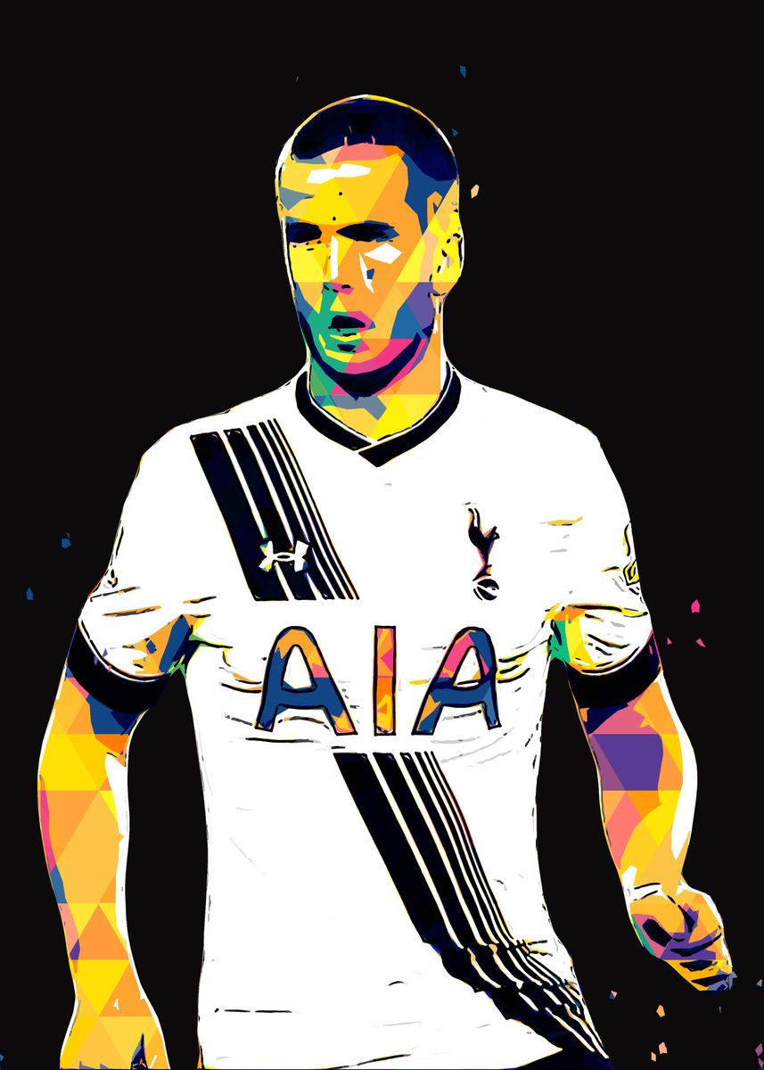 'Eric Dier' Poster, picture, metal print, paint by HildaWarren Studio ...