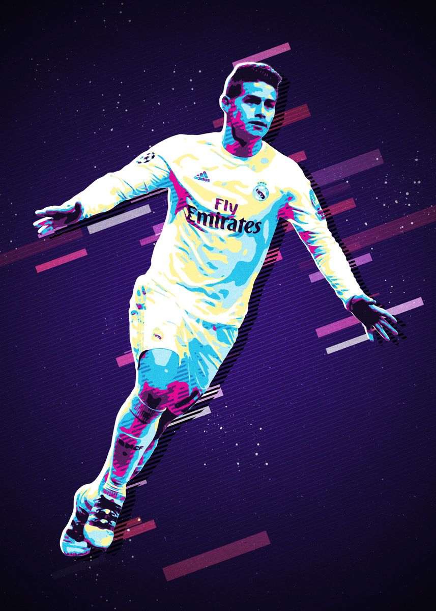 'James Rodriguez Football ' Poster, picture, metal print, paint by ...
