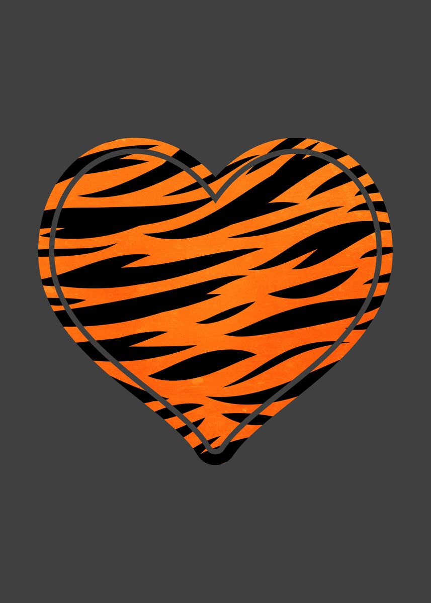 'Tiger Heart Gift' Poster, picture, metal print, paint by Hexor | Displate