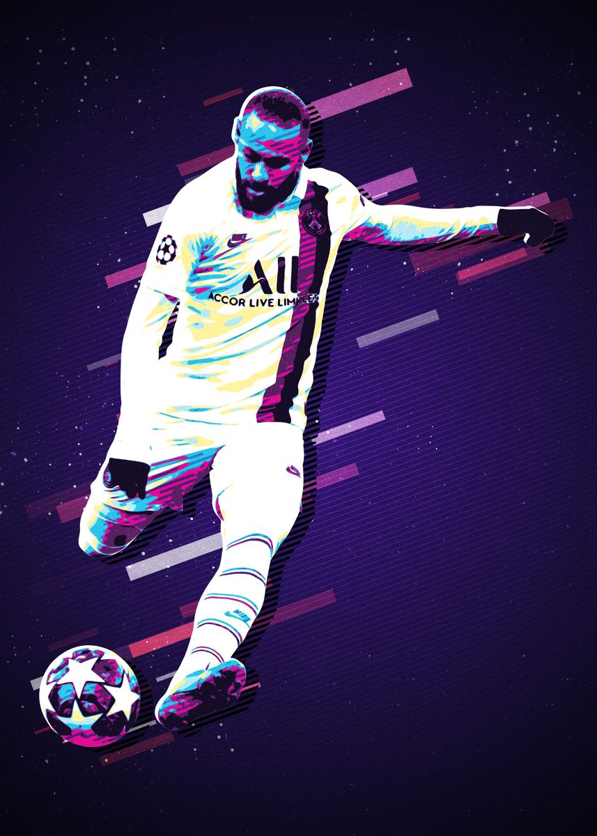 'Football Player Retro' Poster by Jena | Displate