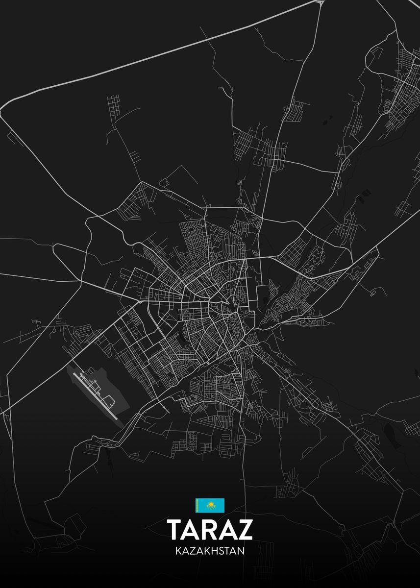 'Taraz KZ' Poster, picture, metal print, paint by IMR Designs | Displate