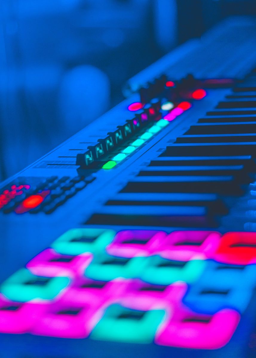 'Black Light Music Composer' Poster, picture, metal print, paint by ...