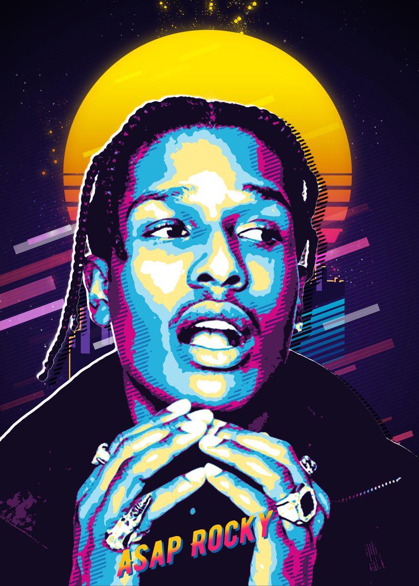 'ASAP Rocky' Poster, picture, metal print, paint by Trending Music ...