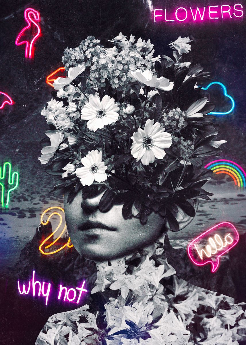 'Why Not' Poster, picture, metal print, paint by seam less | Displate