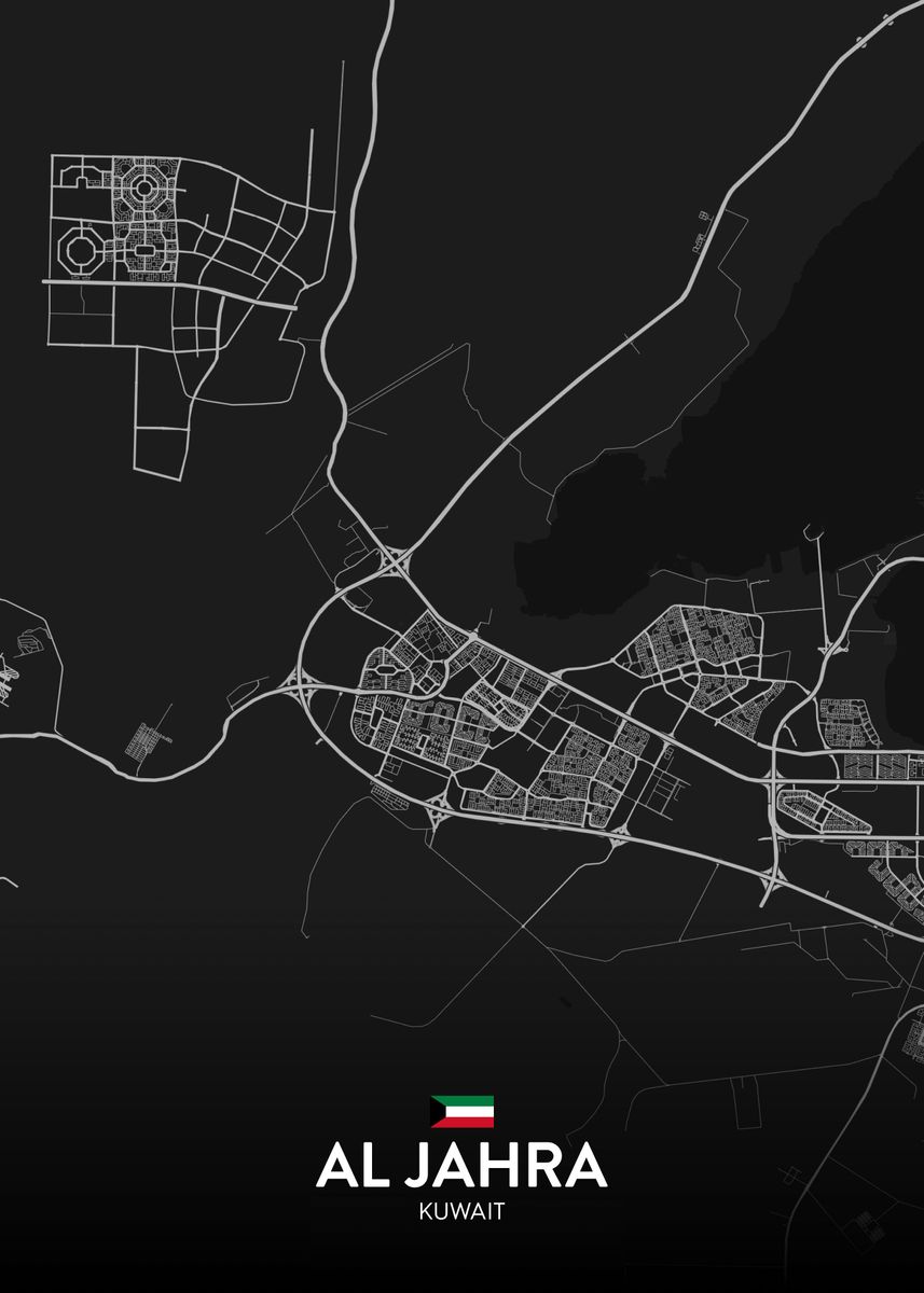 'Al Jahra KW' Poster, picture, metal print, paint by IMR Designs | Displate